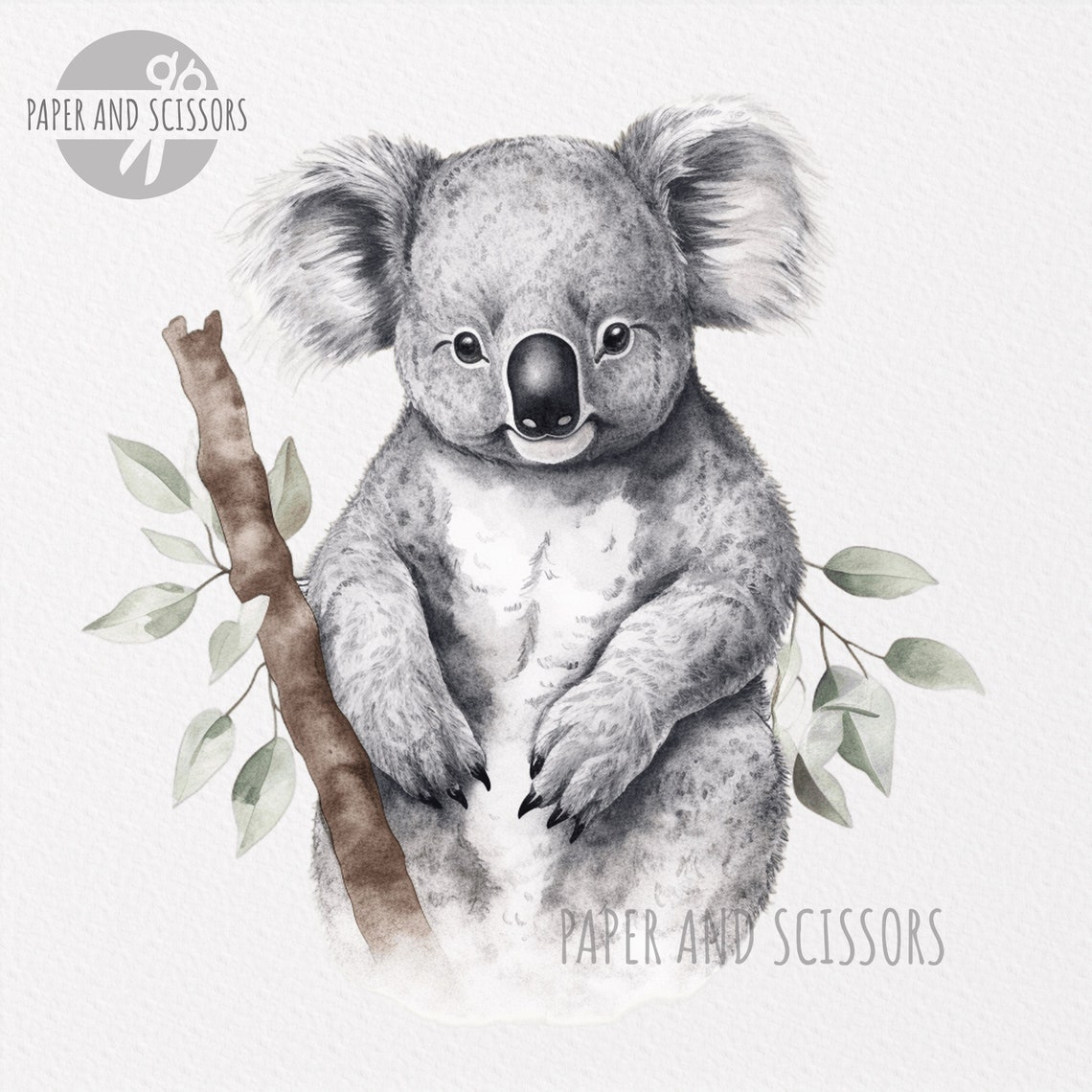 Koala Clipart Koala PNG Koala Illustration Koala - Etsy