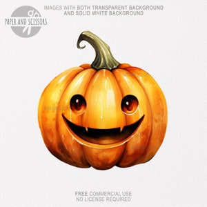 Happy Pumpkin Clipart, Pumpkin PNG, Watercolor Pumpkin Illustration ...