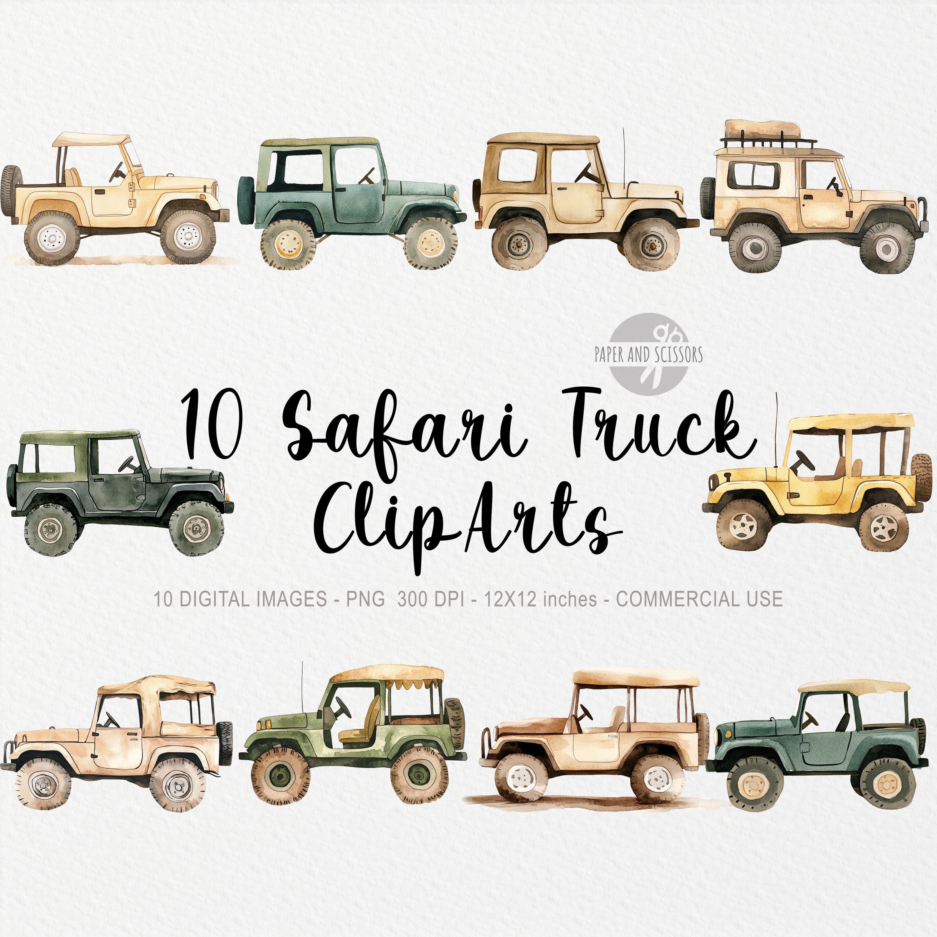 Clipart Camion Safari Safari Truck Vectors Download Free