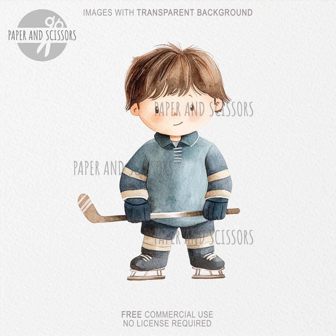 35 Cute Winter Clipart, Watercolor Holiday Storybook, Ski Sports ...