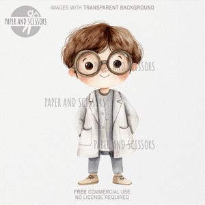 30 Cute Scientist Clipart, Watercolor Lab Storybook, Chemistry Nursery ...