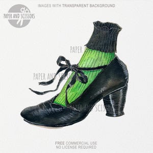 10 Witch Shoes Clipart, Halloween PNG, Spooky Decor, Witchy Stickers ...