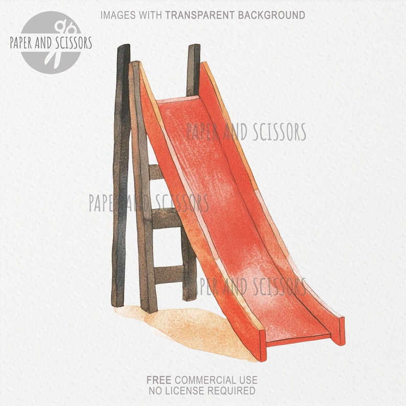 25 Kid Playground Clipart, Watercolor Children Storybook, Kindergarten ...