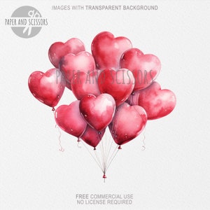 10 Valentine’s Day Balloons Clipart, Balloon PNG, Heart Balloon ...
