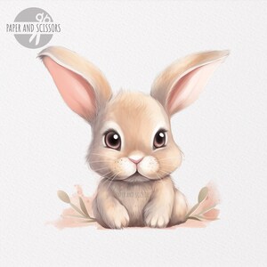 Cute Baby Bunny Clipart, Baby Bunny PNG, Bunny Illustration, Children ...