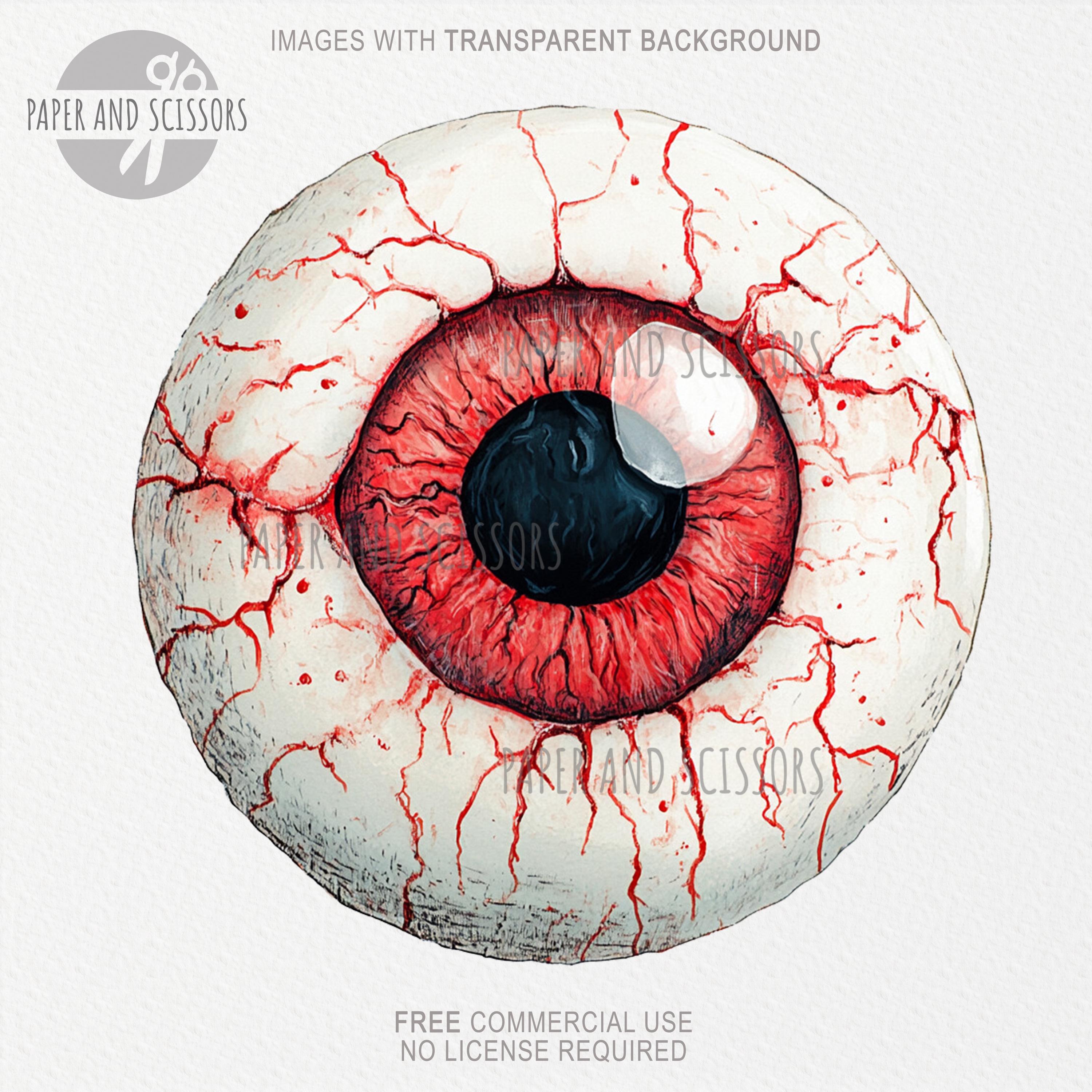 15 Halloween Eyeballs Clipart, Eye PNG, Spooky Decor, Eyeball Stickers ...