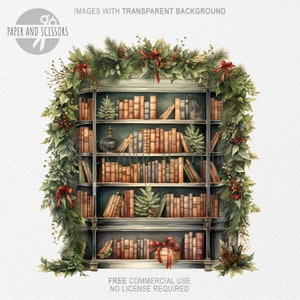 10 Christmas Bookcases Clipart, Christmas Bookcases PNG, Christmas ...