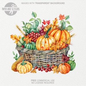 10 Fall Planter Cliparts, Autumn PNG, Hello Autumn Decor Illustration ...
