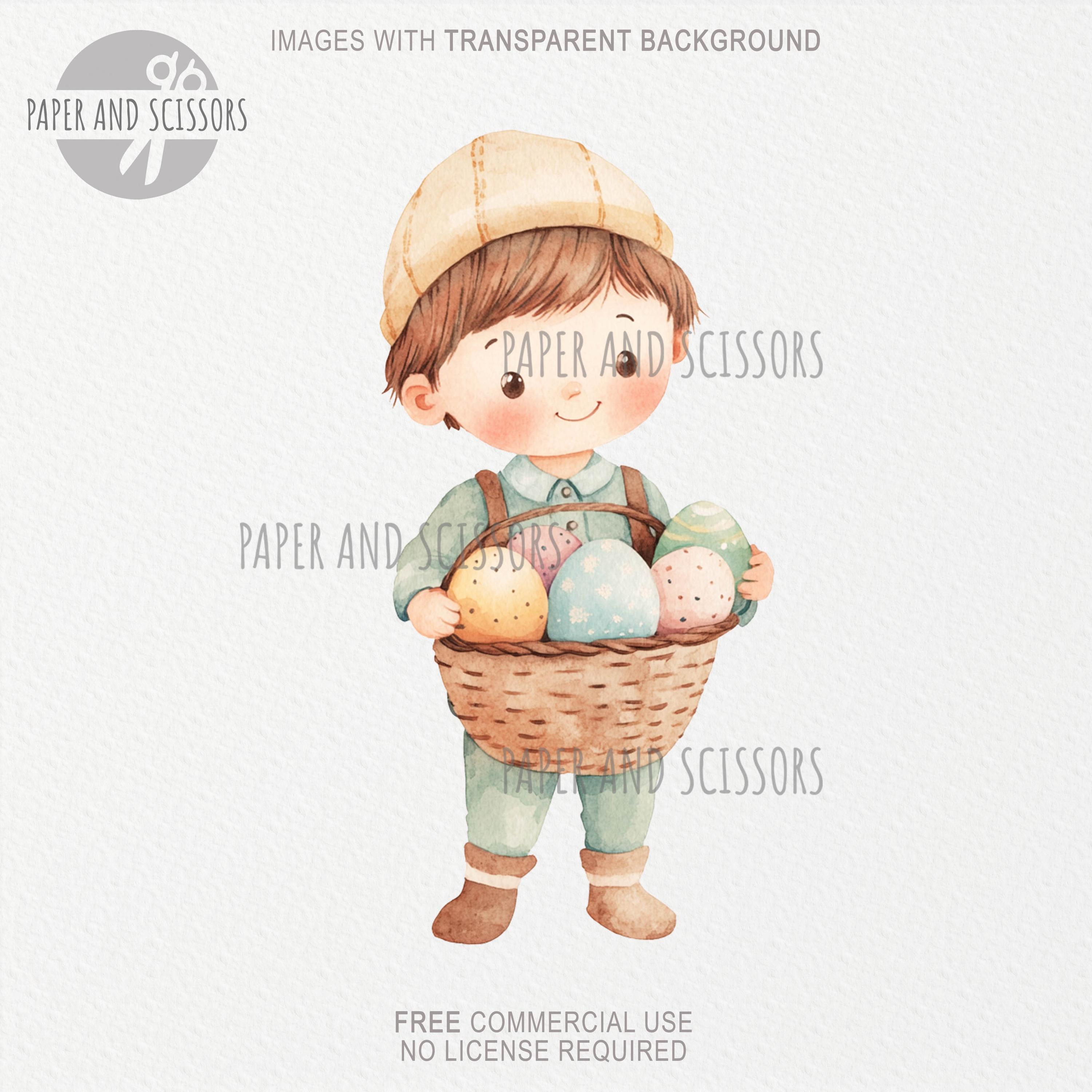 35 Cute Easter Clipart, Watercolor Storybook, Spring Garden Nursery ...