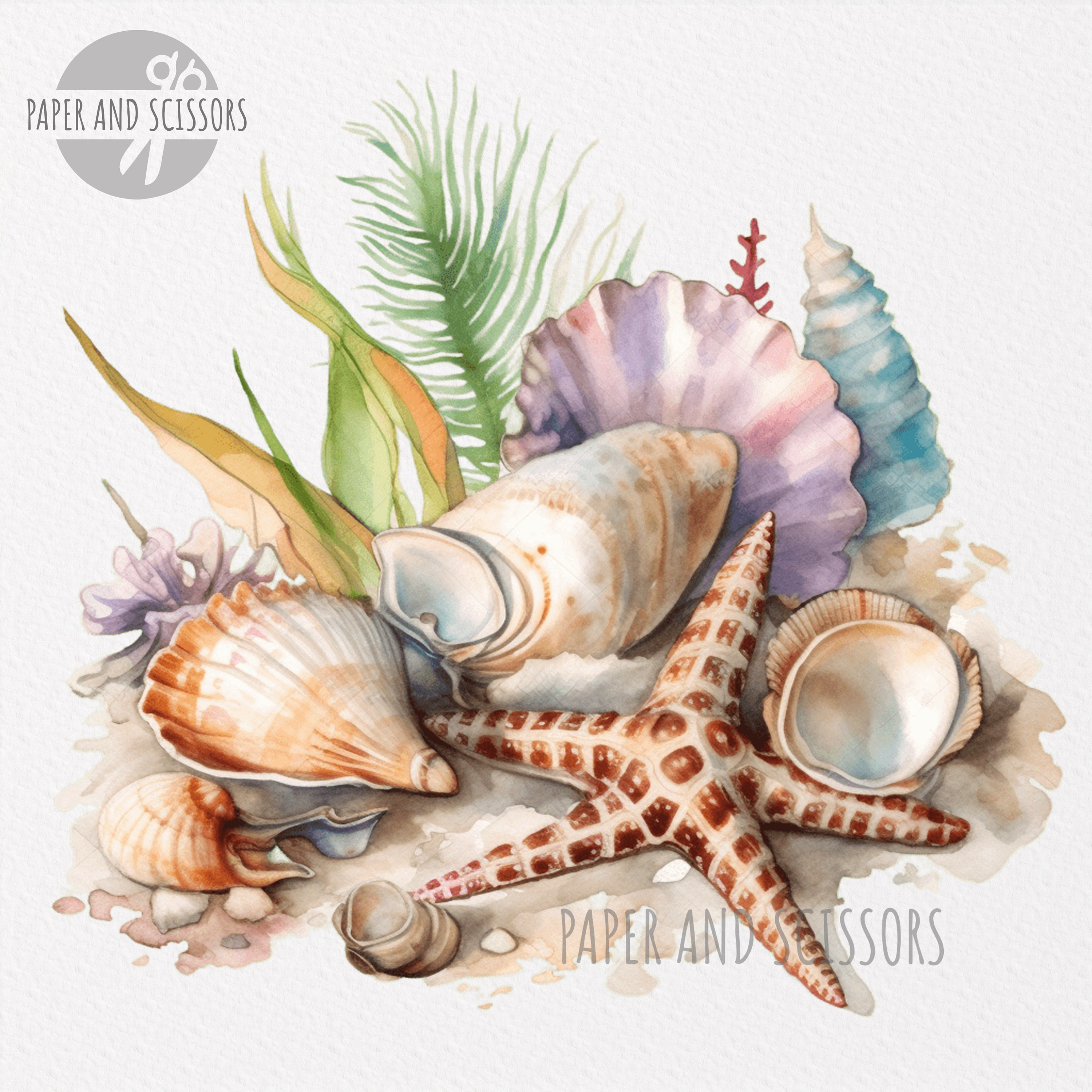 25 Summer Cliparts, Summer PNG, Beach Illustration, Watercolor Summer ...