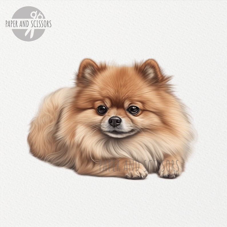 Pomeranian Clipart Pomeranian PNG Pomeranian Illustration - Etsy