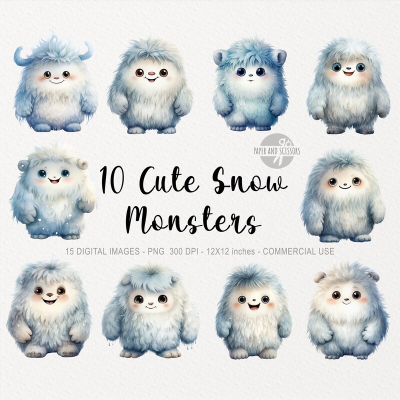 Monster Clipart - Etsy