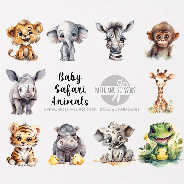 Cute Safari Animals - Etsy