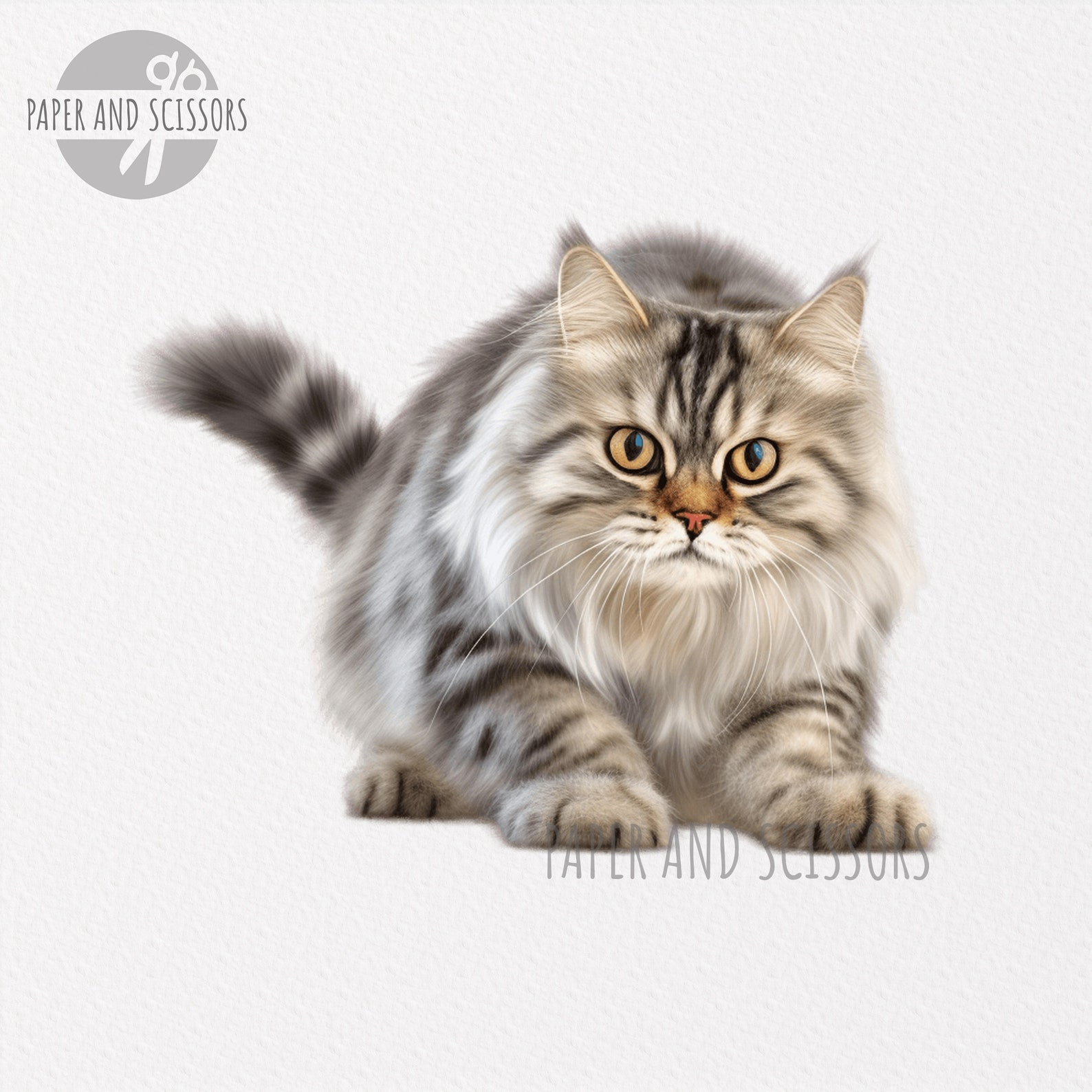 Siberian Cat Clipart, Siberian Cat PNG, Siberian Cat Illustration ...