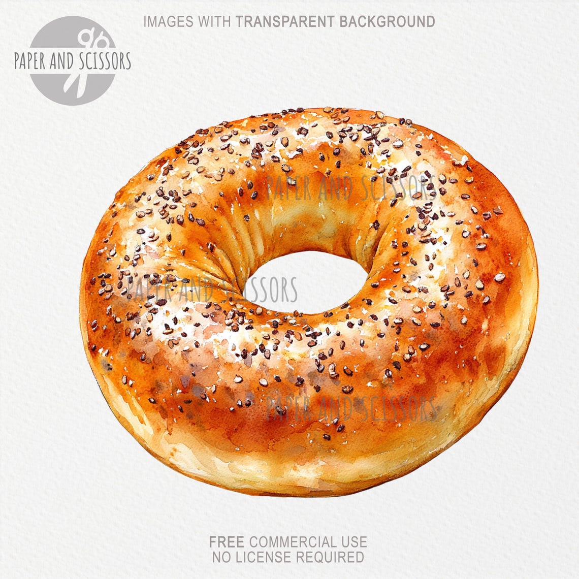 10 Bagel Cliparts, Bagel PNG, Food Printable, Menu Card, Recipe Book ...