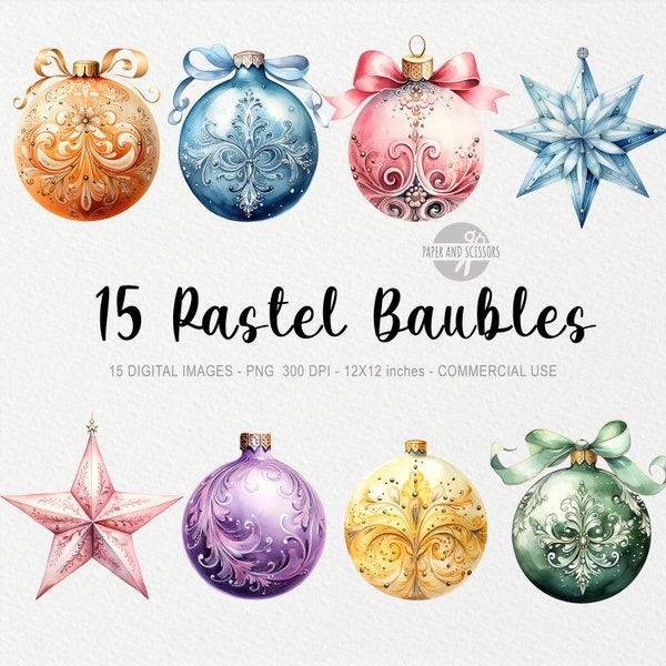 Pastel Ornaments - Etsy