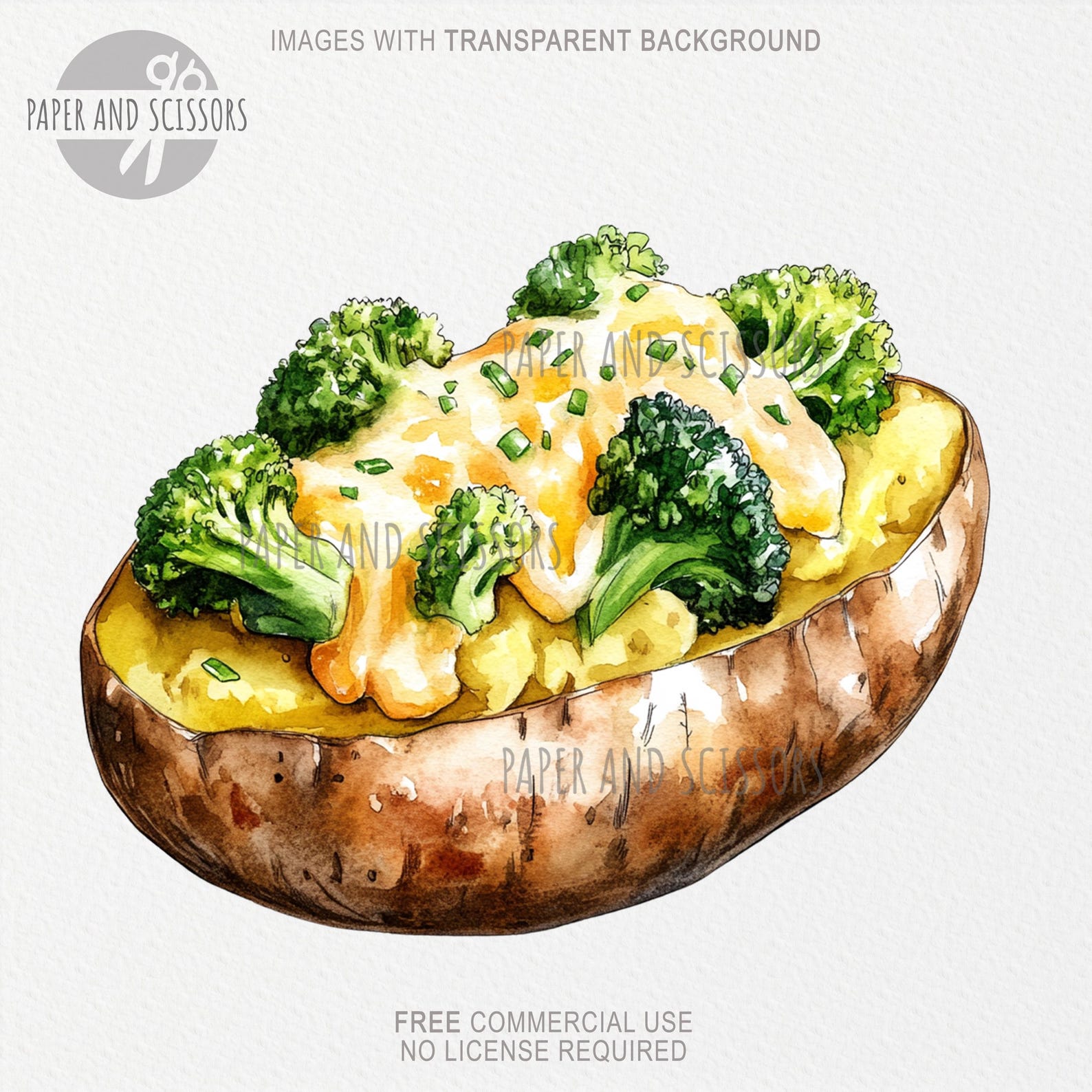 20 Baked Potato Food Clipart, Potatoes PNG, Cuisine Illustration ...