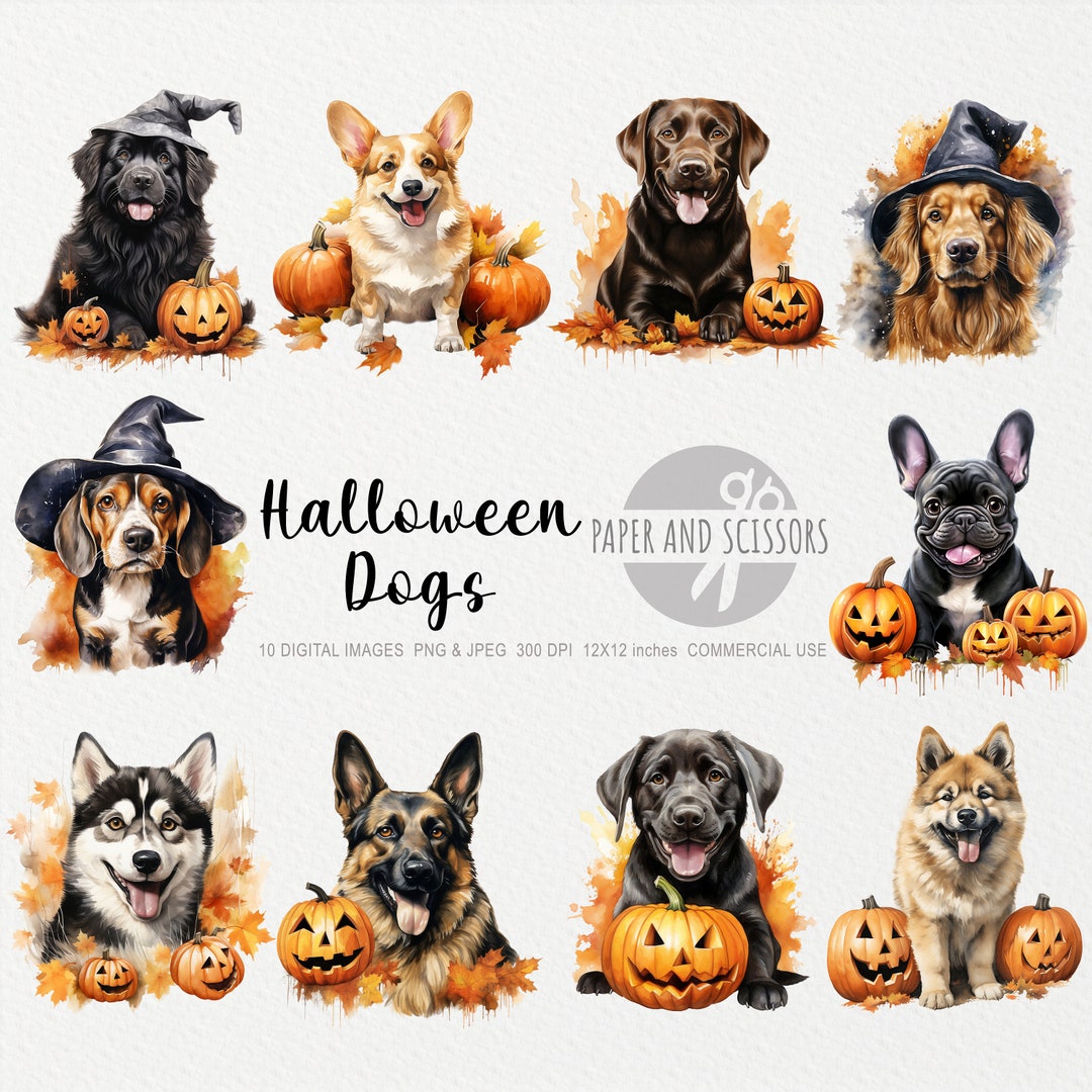 Halloween Dogs Clipart, Halloween Dogs PNG, Dog Clipart, Dog PNG, Dog ...