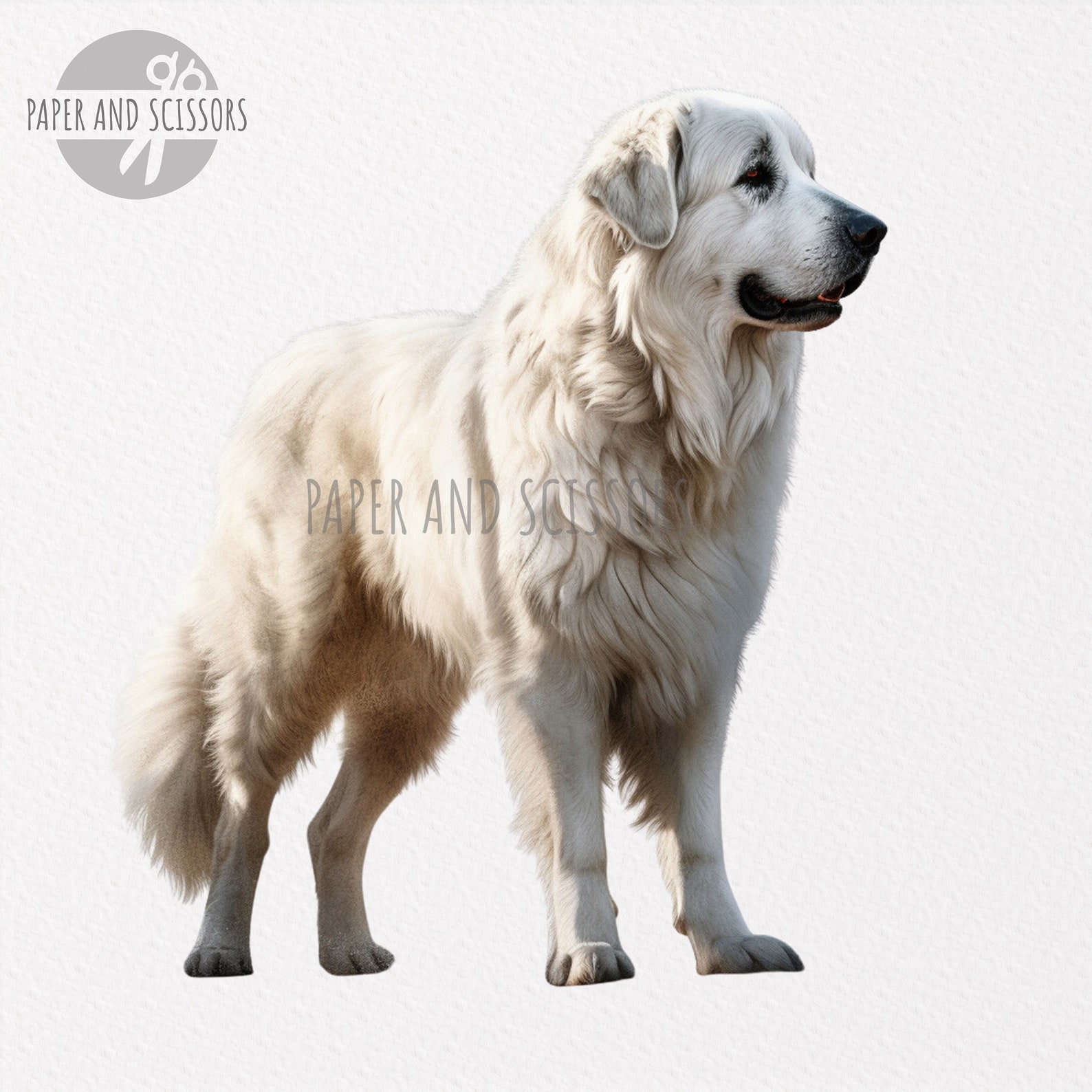 Great Pyrenees Clipart, Great Pyrenees PNG, Great Pyrenees Illustration ...