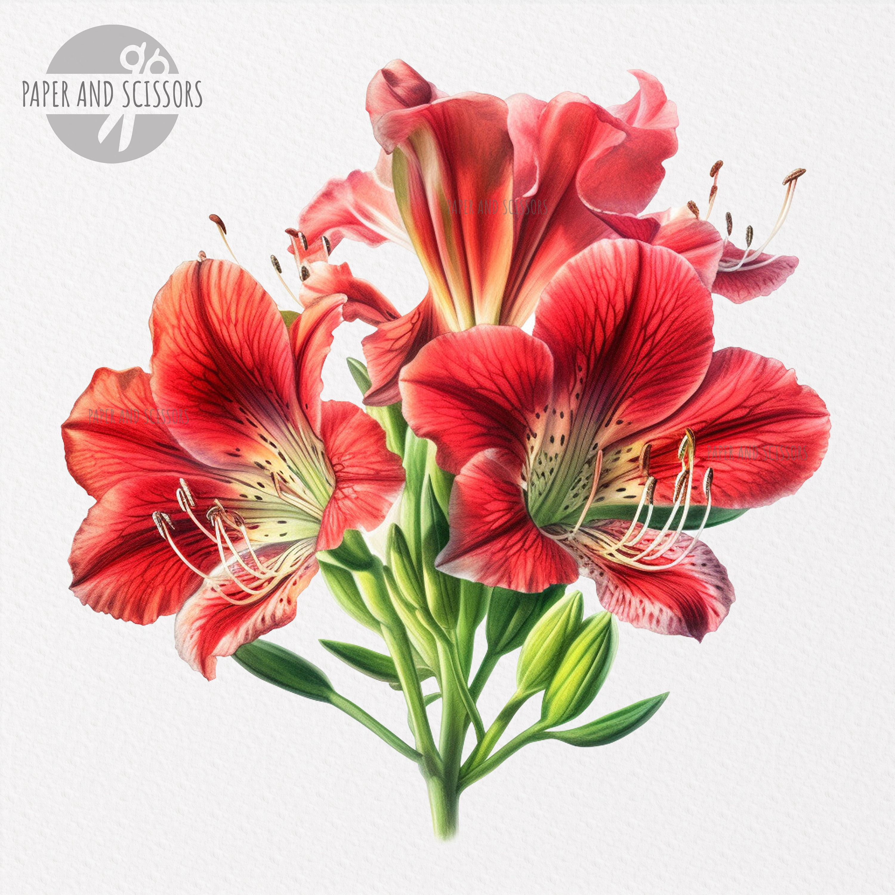 20 Alstroemeria Clipart, Roses PNG, Alstroemeria Illustration ...