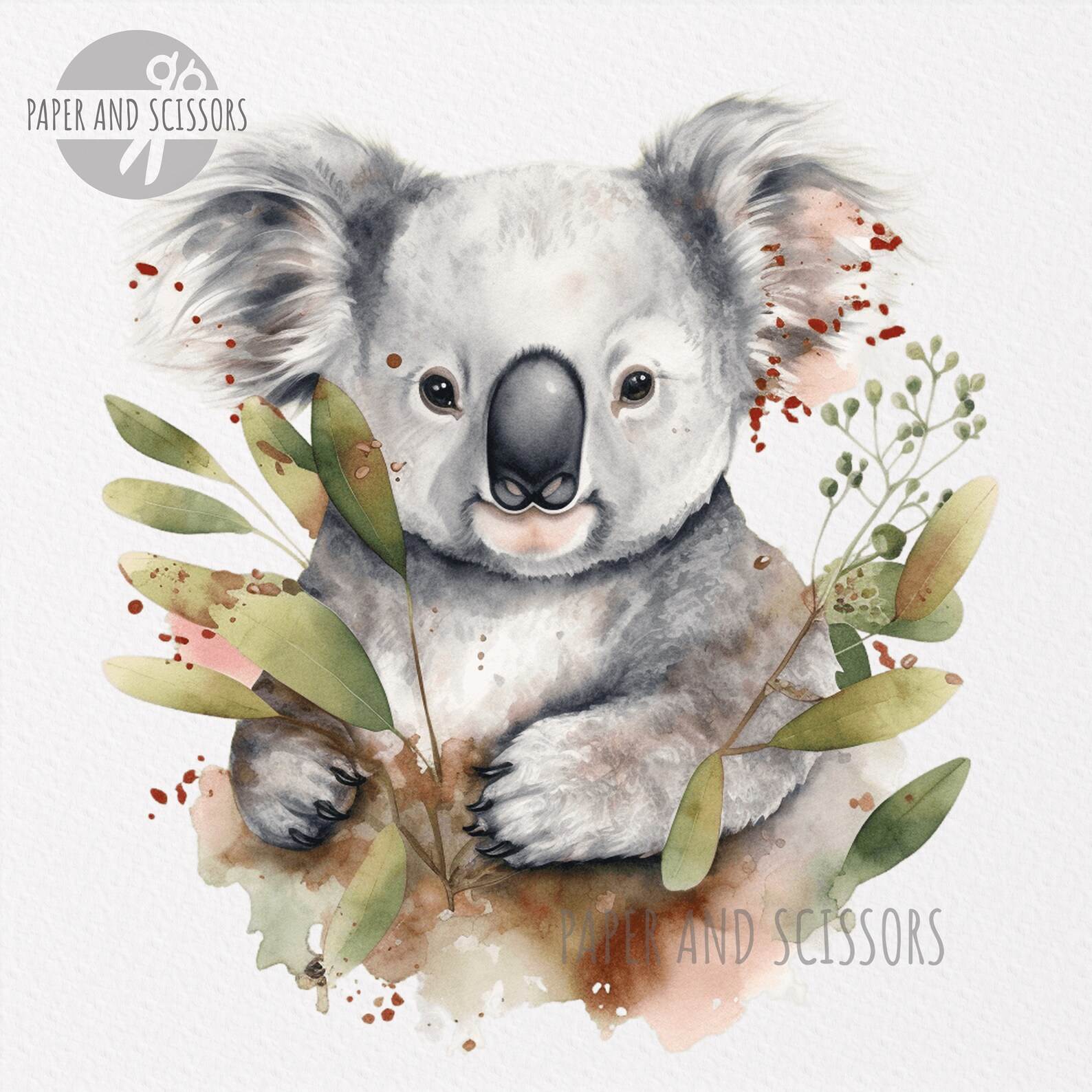 Koala Clipart, Koala PNG, Koala Illustration, Koala Watercolor, Koala ...