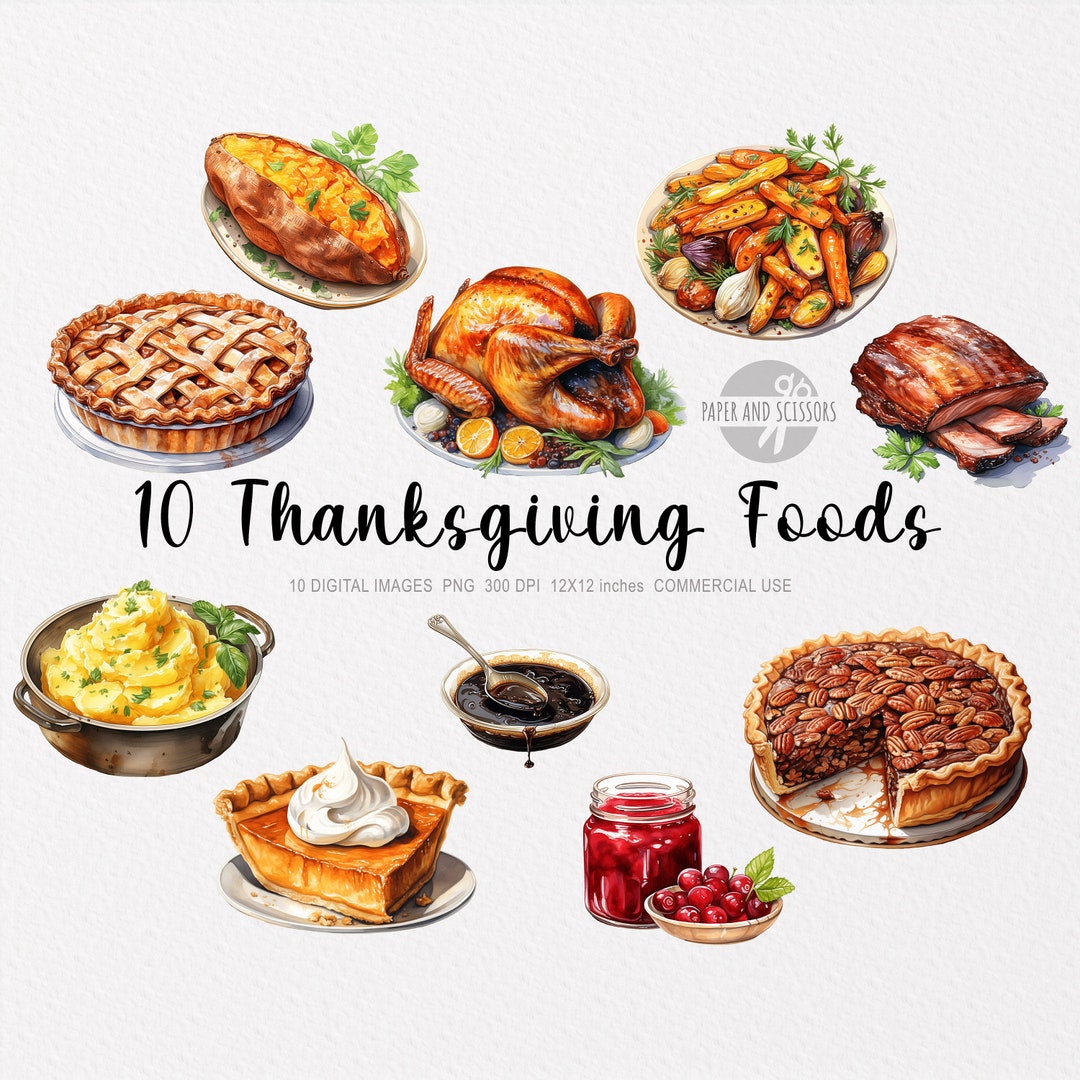 10 Thanksgiving Food Cliparts, Thanksgiving PNG, Thanksgiving ...