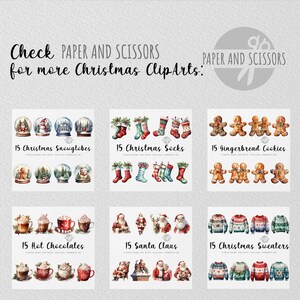 15 Christmas Elf Clipart, Watercolor Cute Elf PNG, Christmas Bundle ...