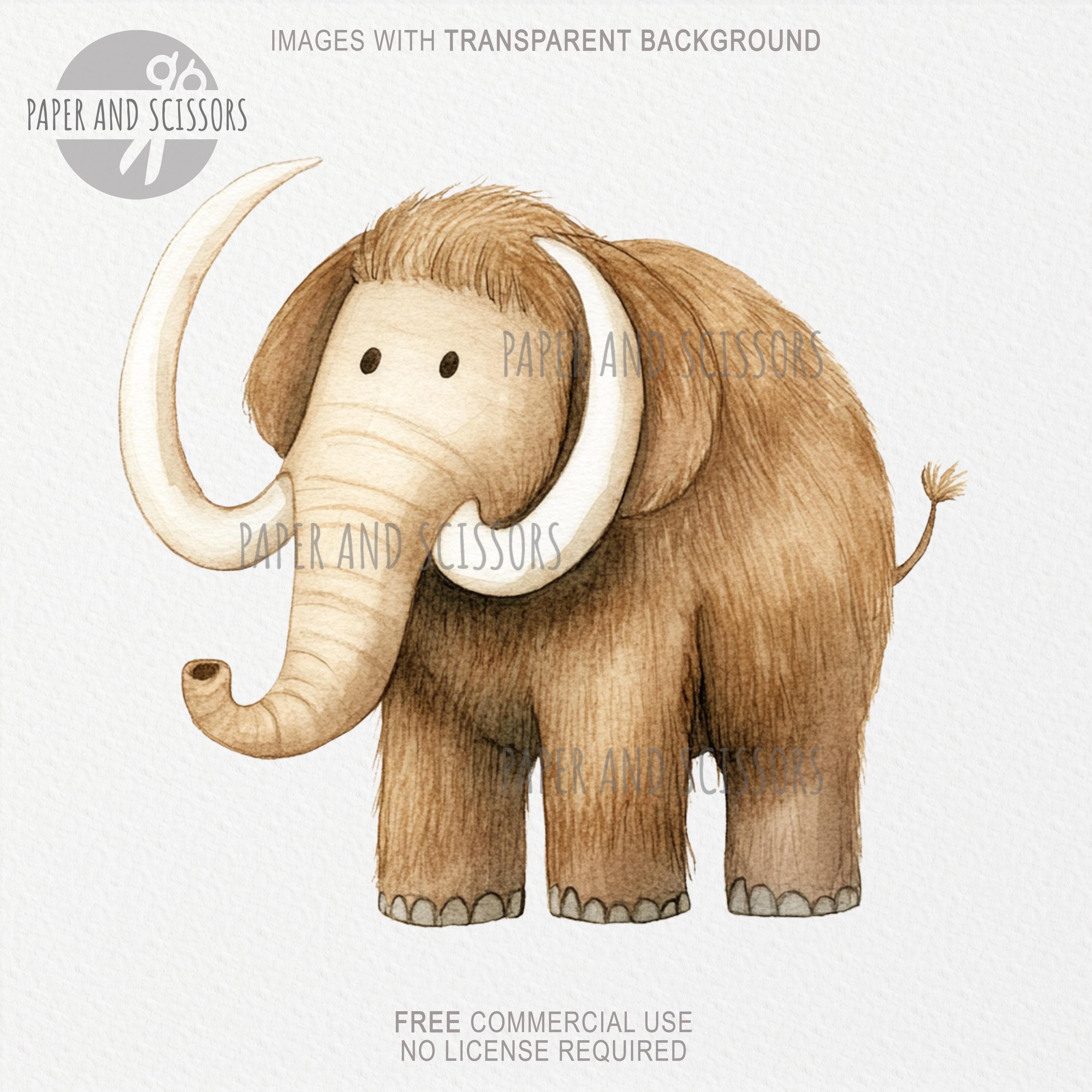 30 Cute Stone Age Clipart, Watercolor Storybook, Prehistoric Nursery ...