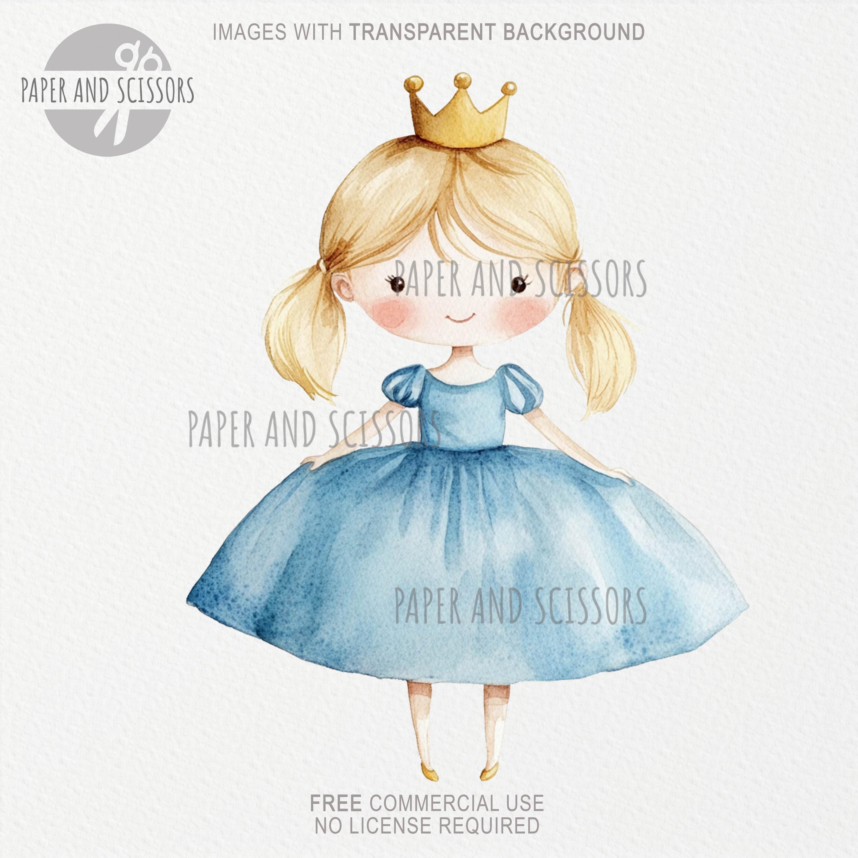 25 Cute Prince Clipart, Watercolor Kingdom Storybook, Beauty Princess ...