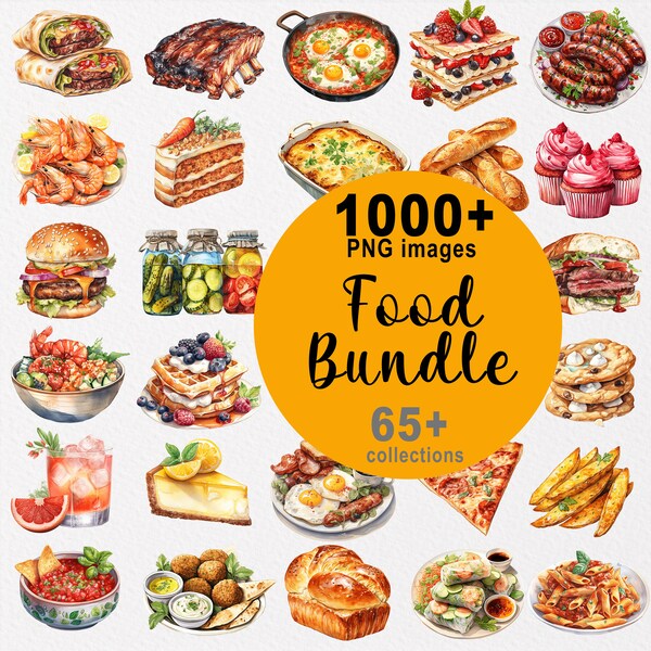 Watercolor Food - Etsy