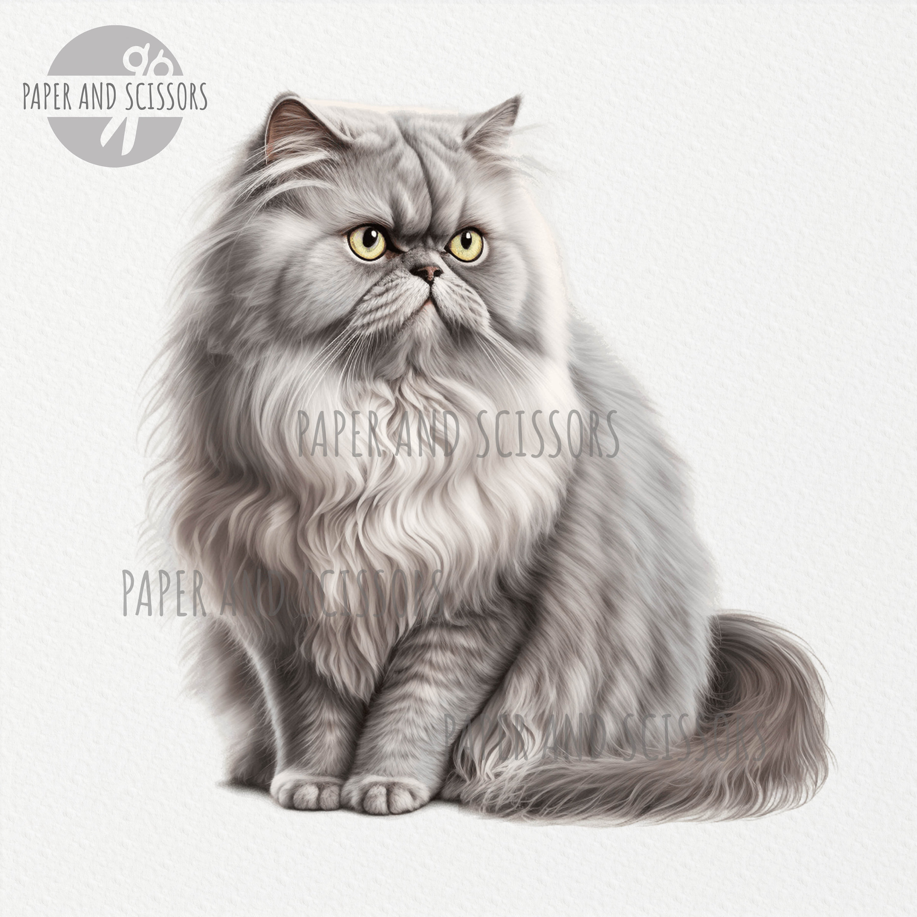 Persian Cat Clipart Cat PNG Persian Cat Illustration Cat - Etsy Canada