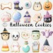 20 Halloween Cookies PNG, Spooky Clipart, Watercolor Baking, Autumn ...