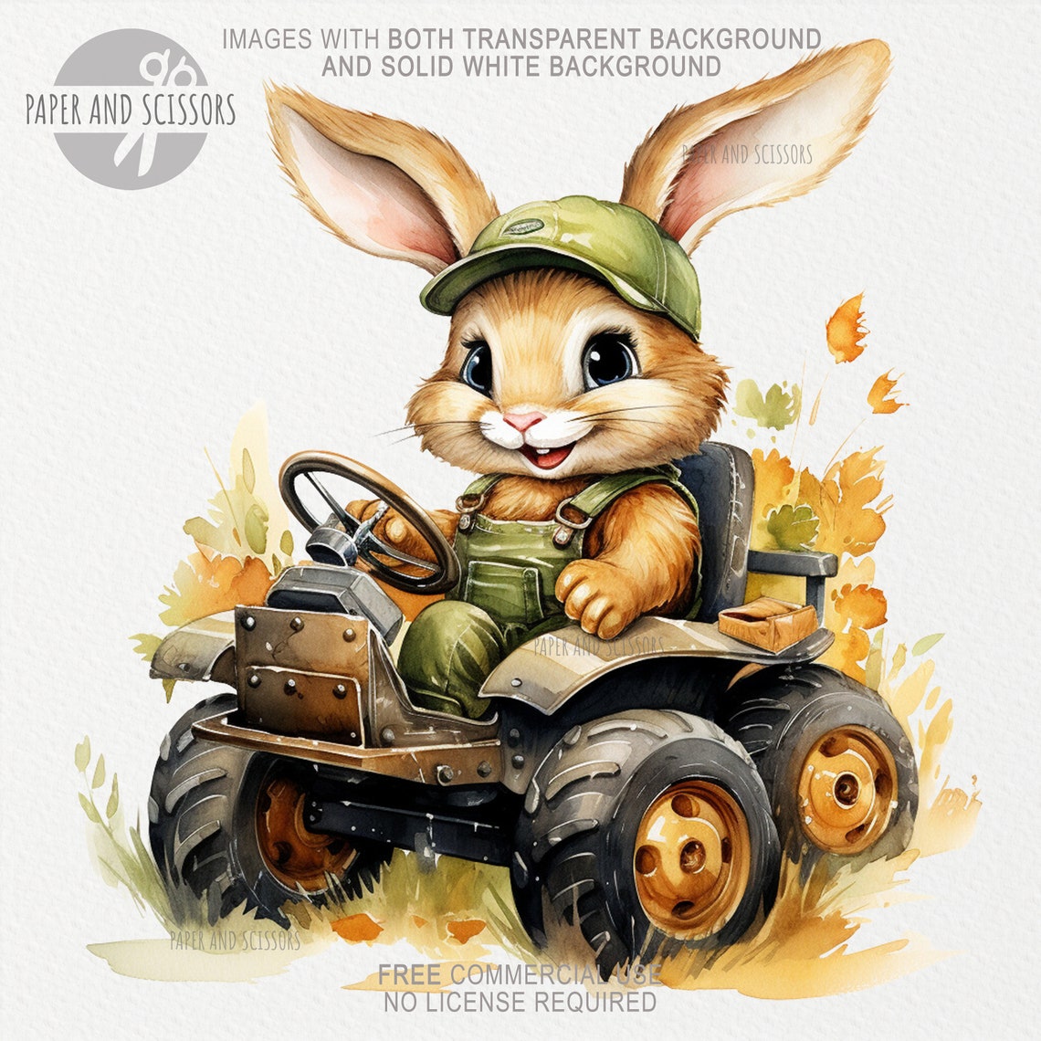 Baby Farm Animals on Tractors Clipart, Baby Farm Animals PNG, Baby ...