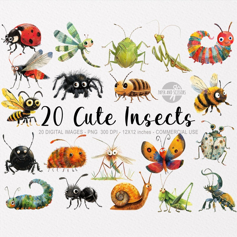 Insect Clipart - Etsy