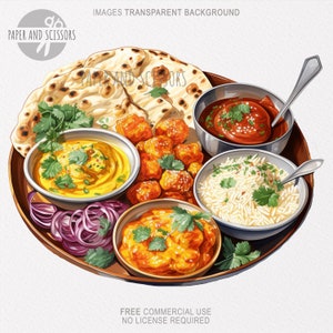 15 Indian Dishes Clipart, Indian Food PNG, Indian Food Illustration ...