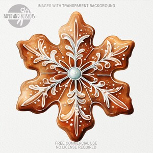 15 Christmas Cookies Clipart Gingerbread Cookie PNG - Etsy