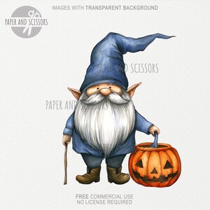 10 Halloween Gnome Clipart, Fall Gnome PNG, Spooky Decor, Pumpkin Gnome ...