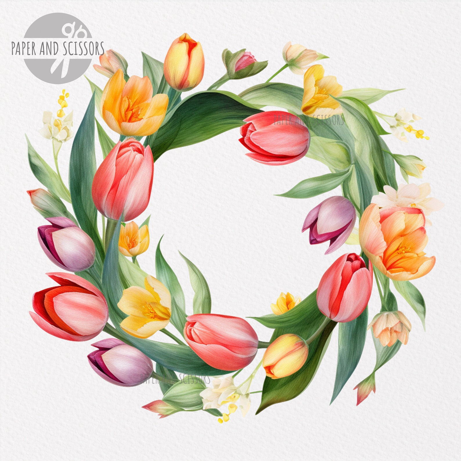 25 Flower Wreath Clipart, Flower Wreath PNG, Wreath Illustration ...