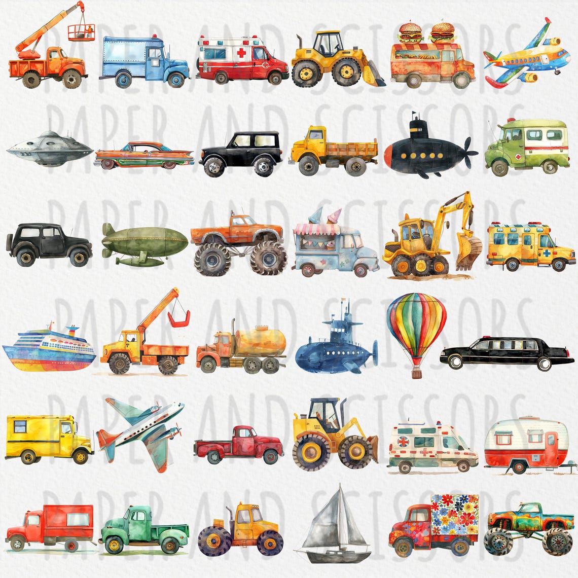 10 Garbage Truck Cliparts, Truck PNG, Cute Watercolor, Little Explorer ...