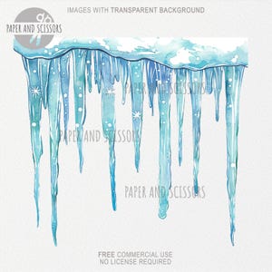 10 Icicle Border Cliparts, Icicle PNG, Winter Illustration, Snowy Decor ...