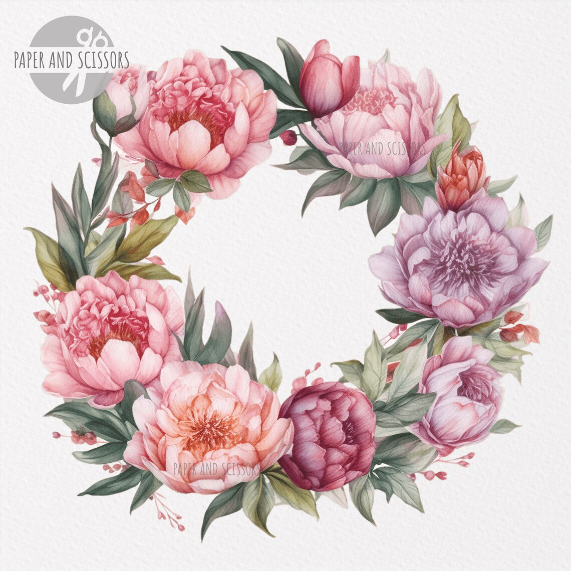 25 Flower Wreath Clipart, Flower Wreath PNG, Wreath Illustration ...
