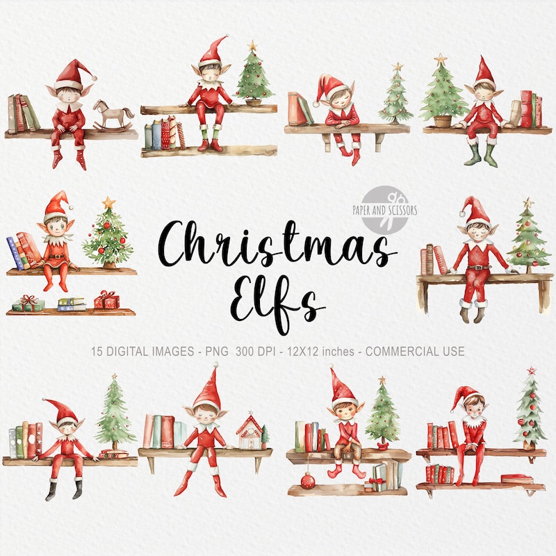 Elf on the Shelf Clipart - Etsy
