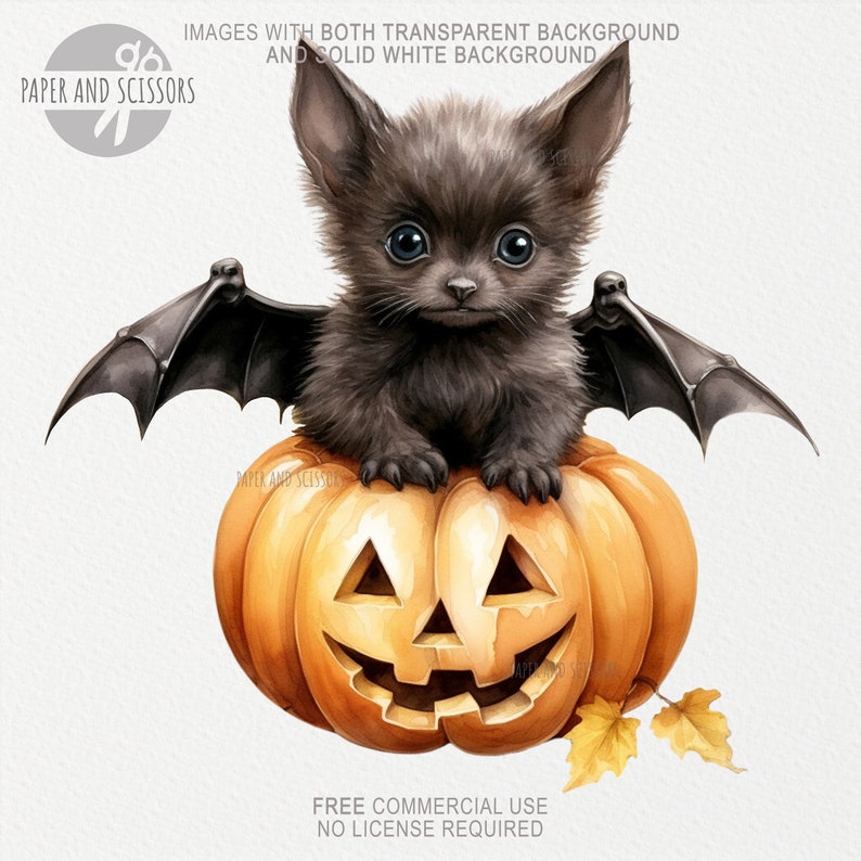 Halloween Cute Baby Bat Clipart, Bat PNG, Watercolor Halloween Bat PNG ...
