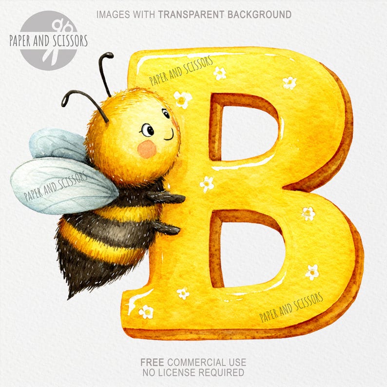 Watercolor Animals A-Z Clipart, Cute Alphabet PNG, Nursery Decor ...