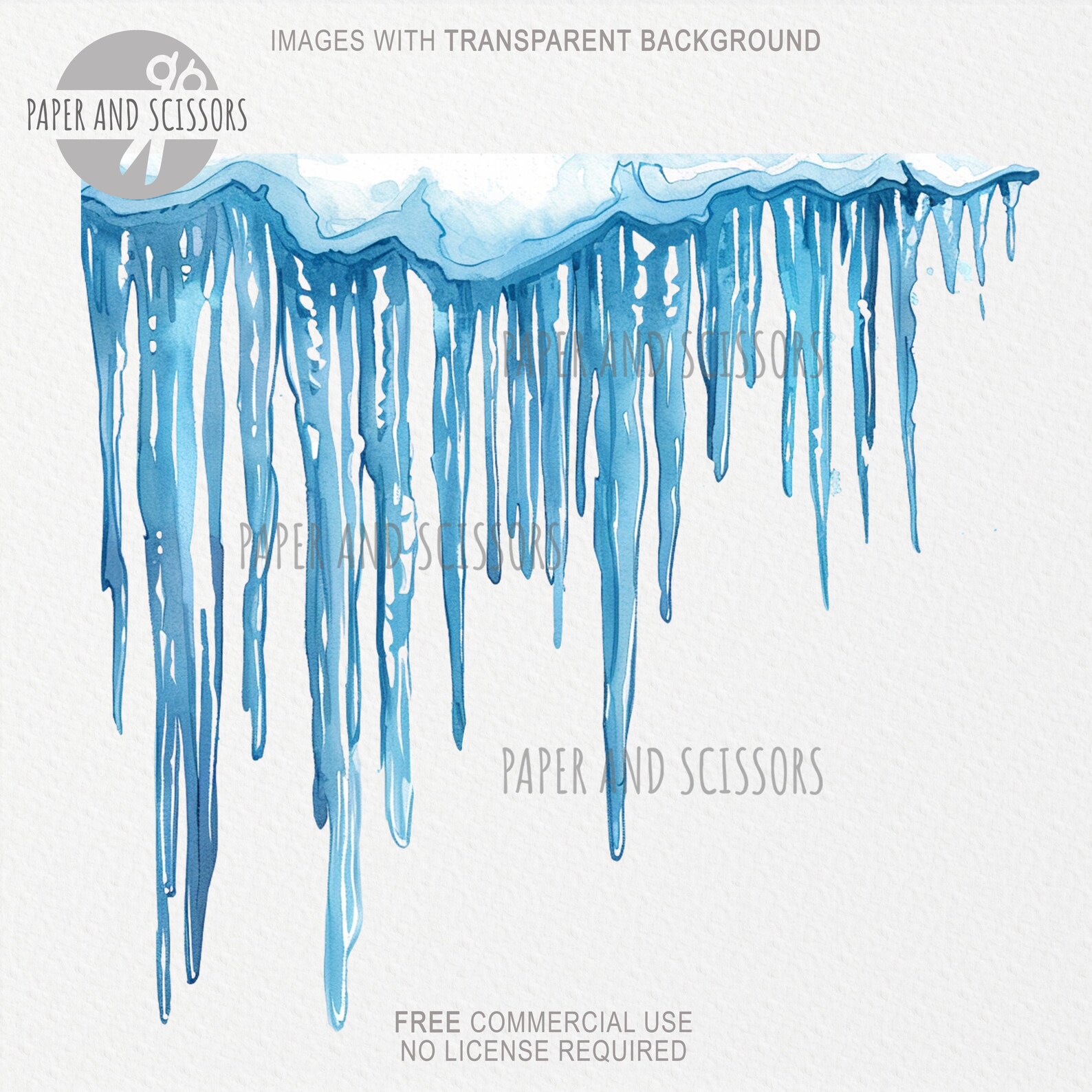 10 Icicle Border Cliparts, Icicle PNG, Winter Illustration, Snowy Decor ...