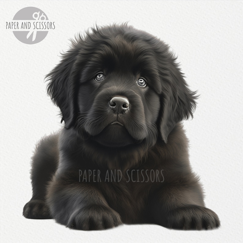 Newfoundland Clipart, Newfoundland PNG, Dog Illustration, Dog Clipart ...
