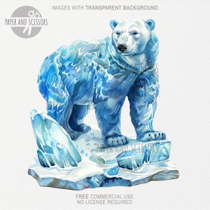 10 Animal Ice Sculpture Cliparts, Winter PNG, Arctic Animals ...