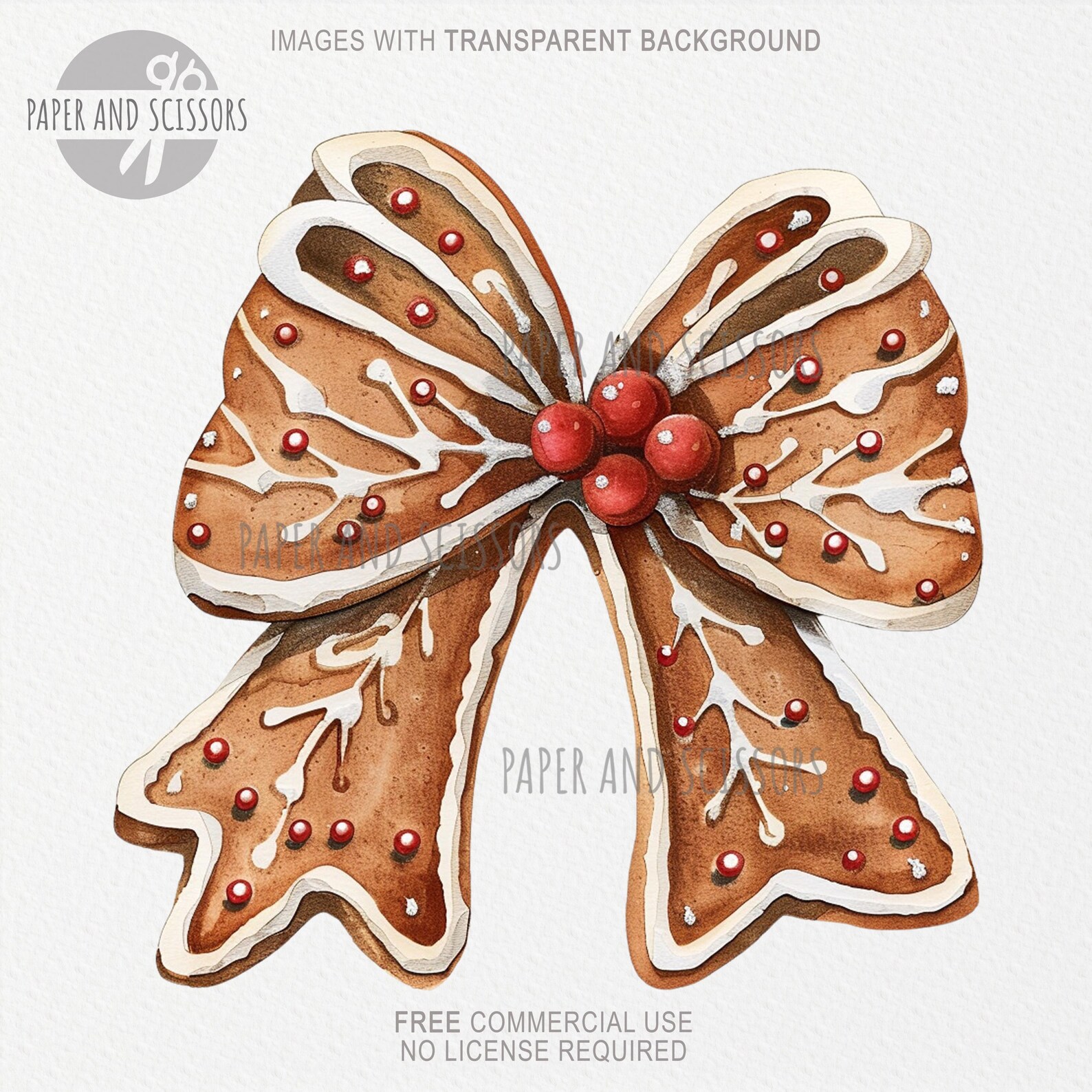 10 Christmas Gingerbread Bow Cliparts, Christmas Santa Bow PNG ...