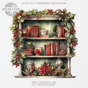 10 Christmas Bookcases Clipart, Christmas Bookcases PNG, Christmas ...