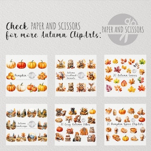 400+ Autumn PNG Printables, Fall Clipart Bundle, October, Watercolor ...